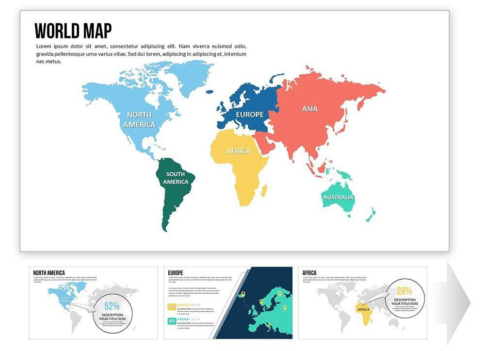 World Countries Keynote Maps: Pro Editable Templates