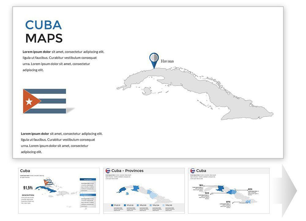 Maps of Cuba Keynote Template | Professional Presentation Download