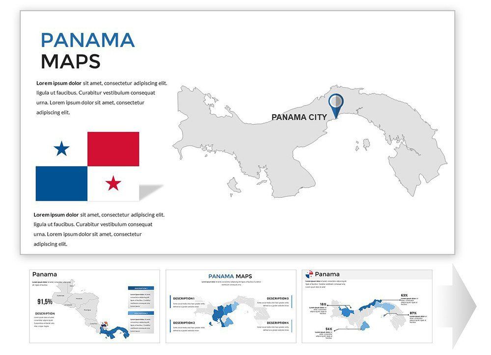 Panama Keynote Maps: Customizable Essentials