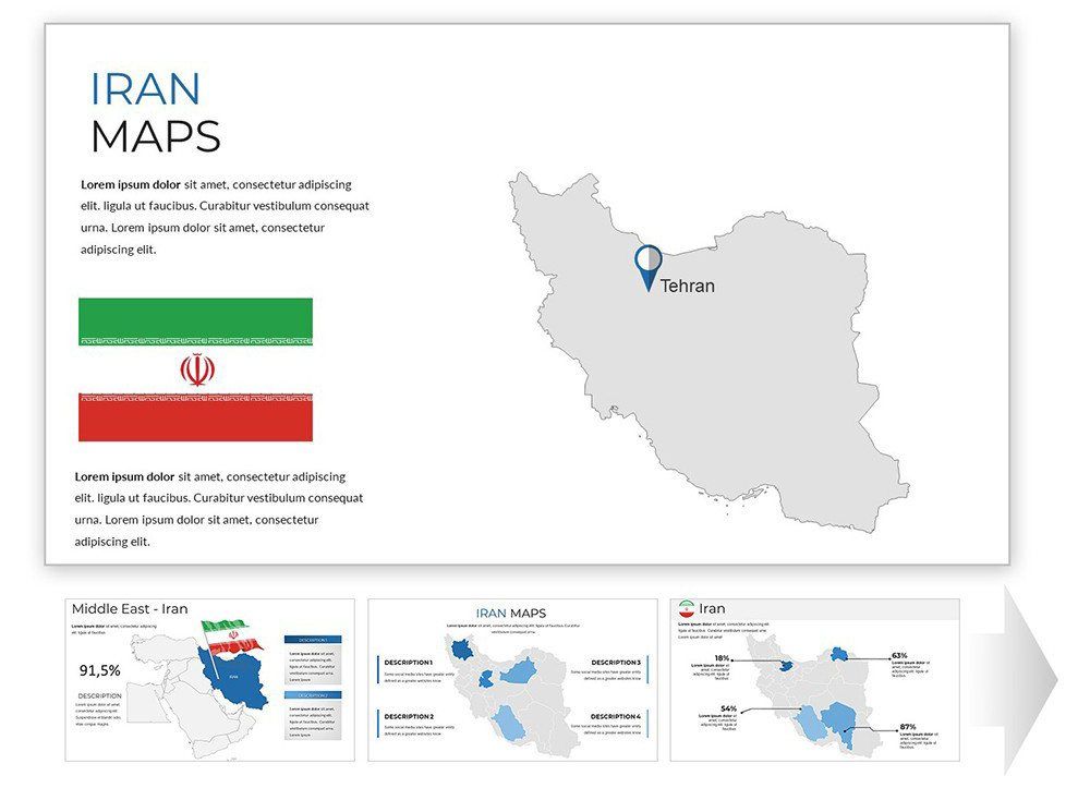 Map Iran: Keynote Maps of Iran Templates