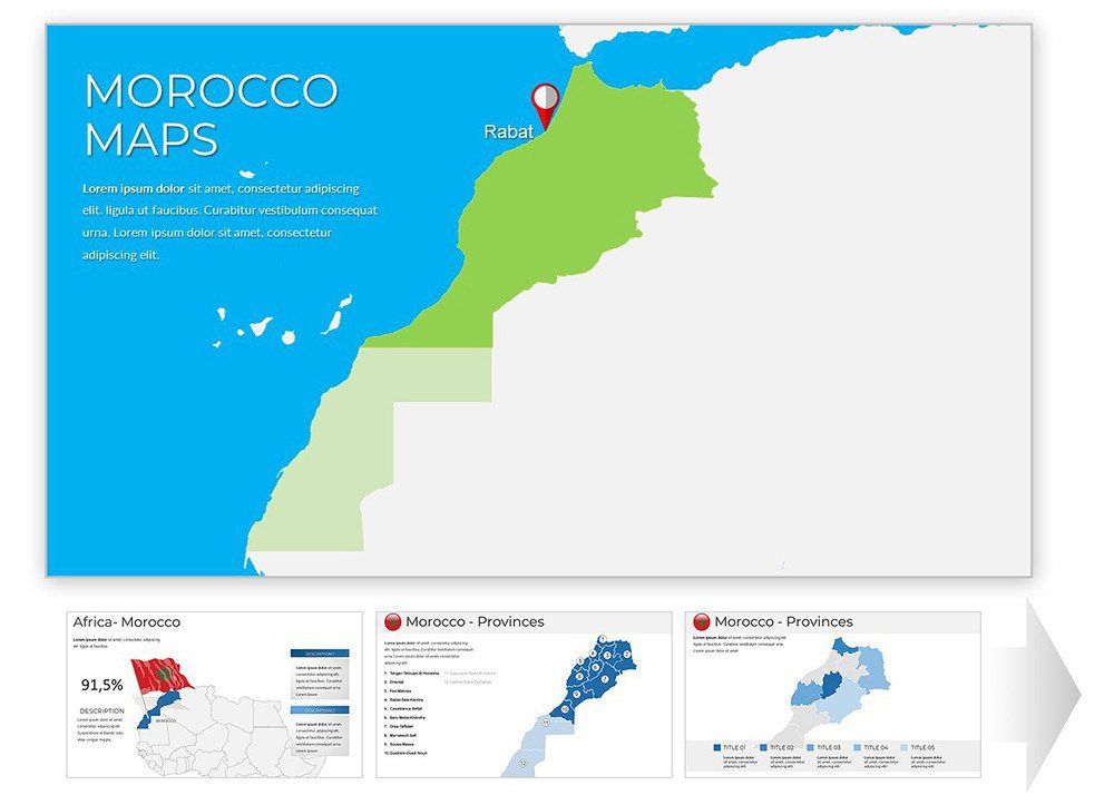 Morocco Keynote Maps Template - Presentation Download