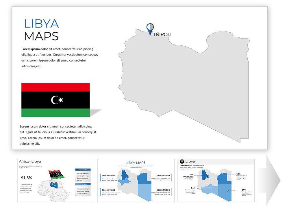 Editable Libya Maps Keynote Template
