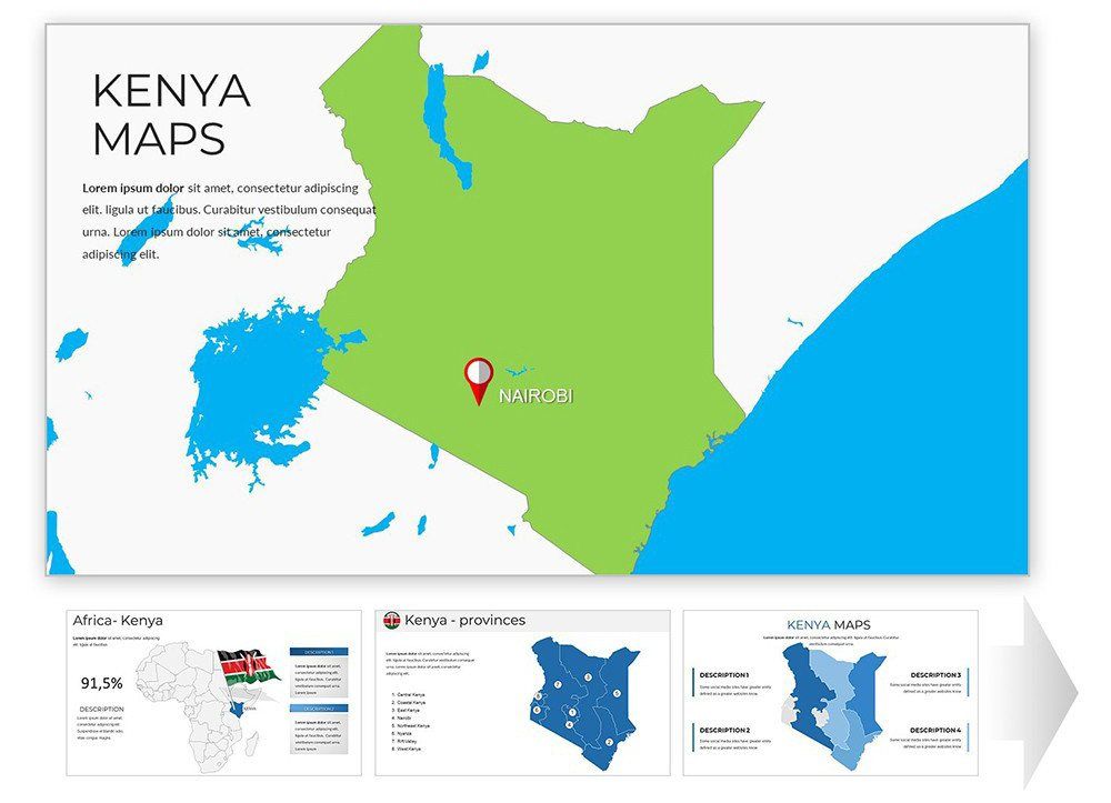 Stunning Kenya Maps Keynote Slides