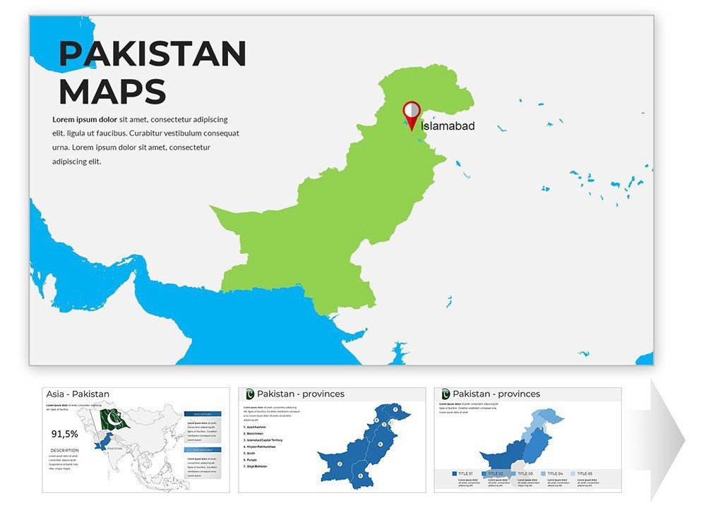 Pakistan Keynote Map Template