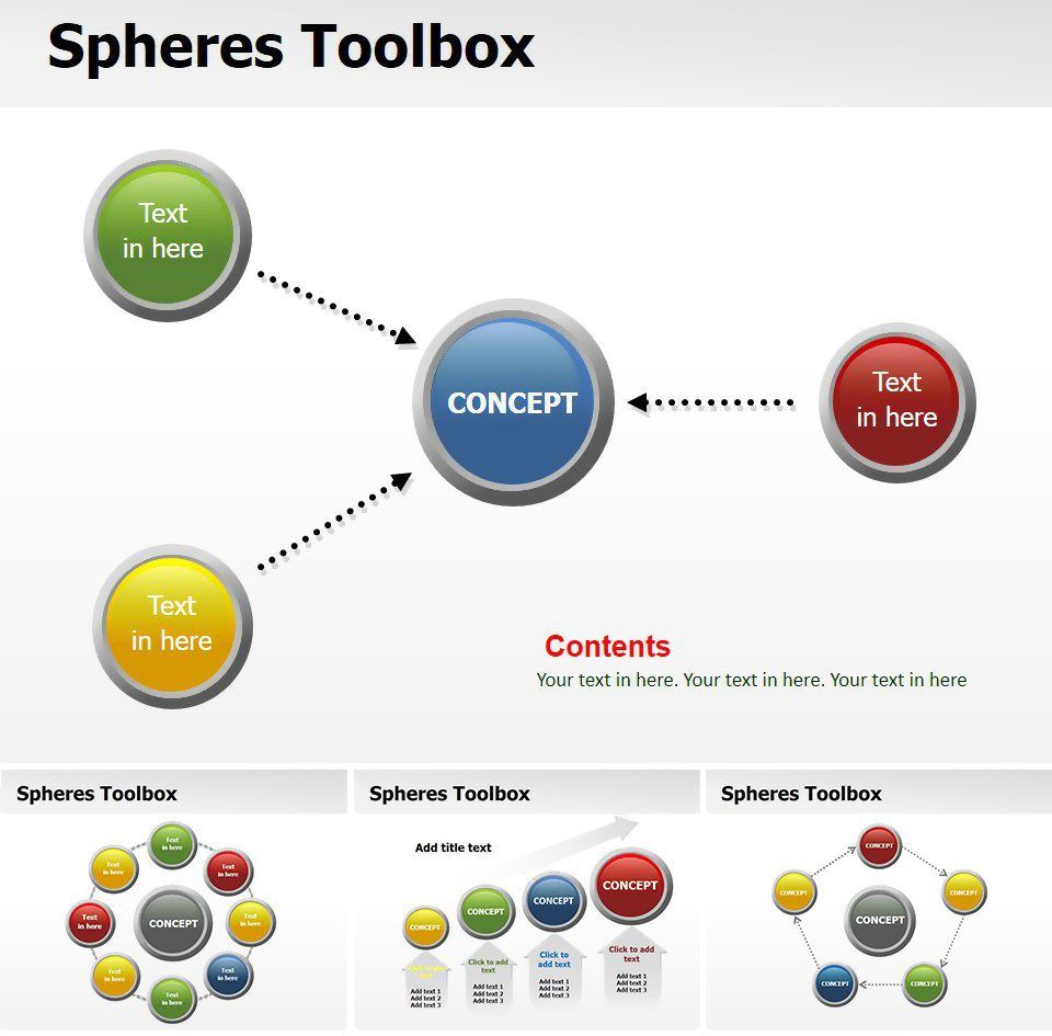 Spheres Toolbox Keynote Shapes Template | Presentation Download
