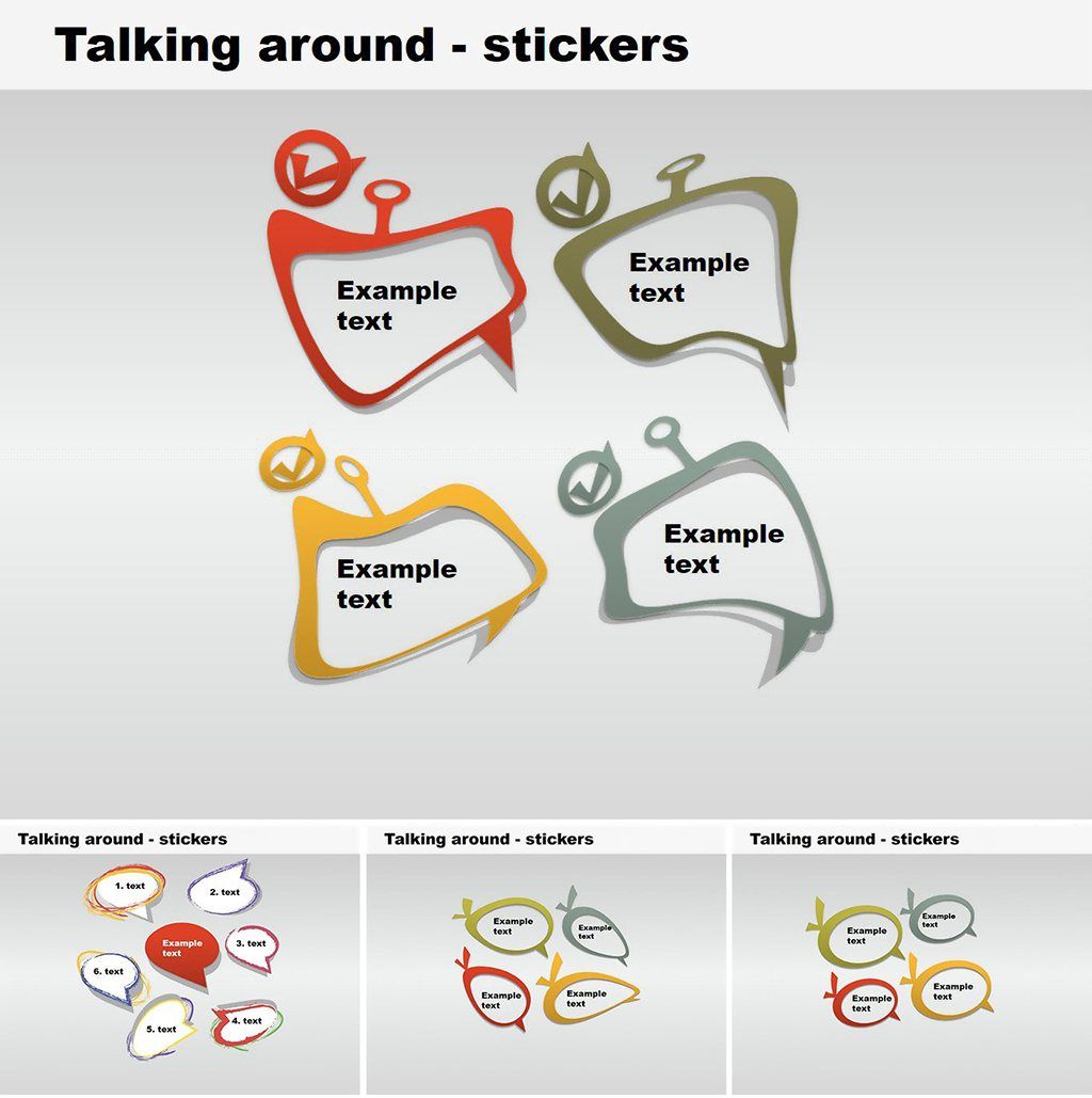 Stickers Keynote Shapes Template - Editable