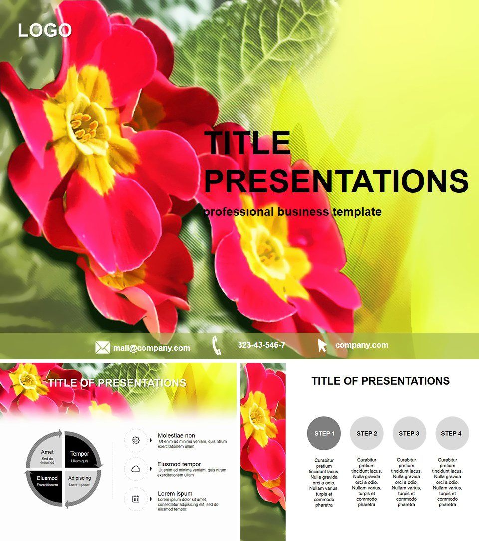 Garden Flowers Keynote Template: Presentation