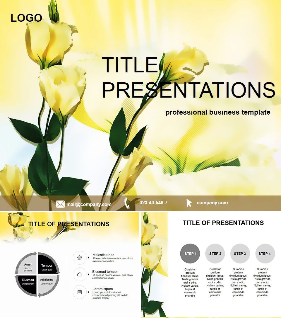 Vibrant Florist Flowers Keynote Template