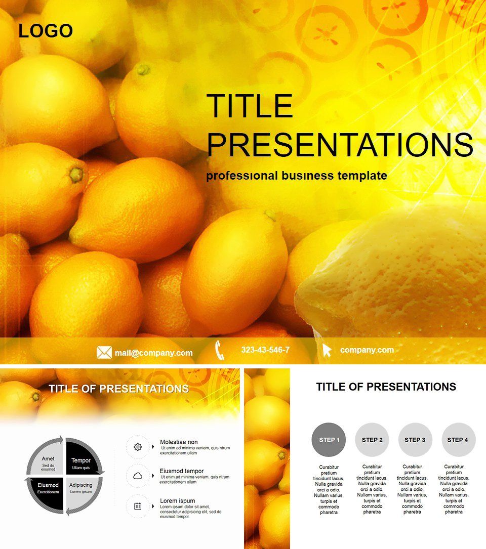 Lot of Lemon Keynote Templates and Themes | Download Now