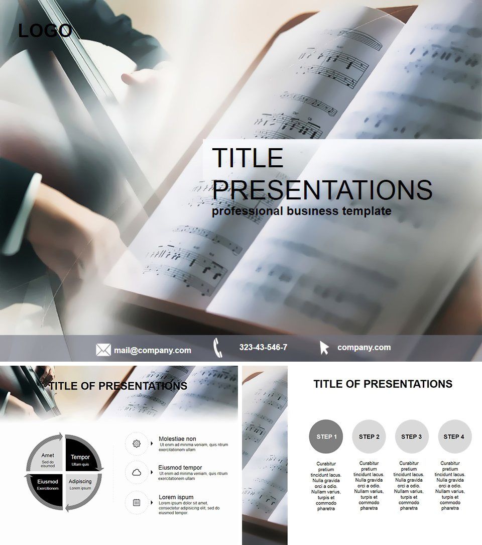 Musical Notes Keynote Template - Presentation Download