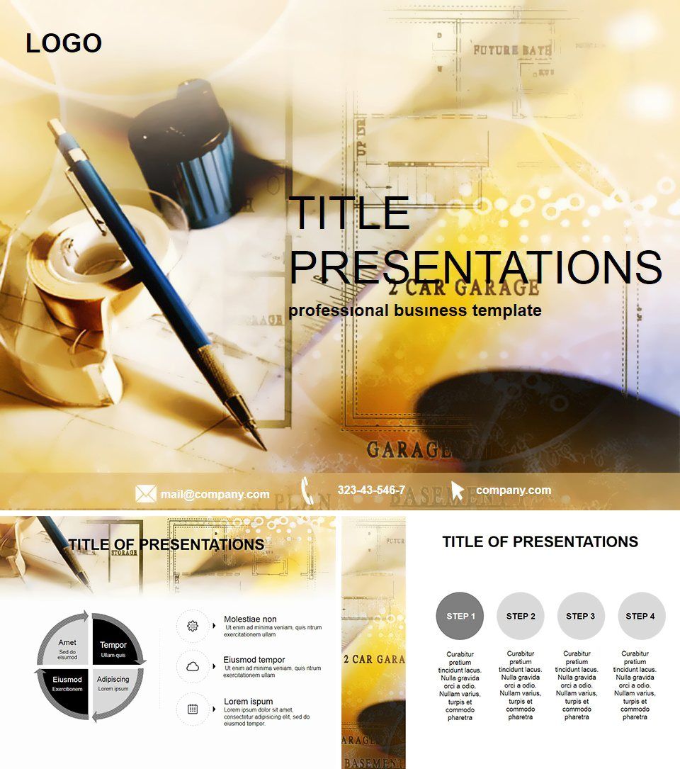 Drawing plan Keynote Template | ImagineLayout.com