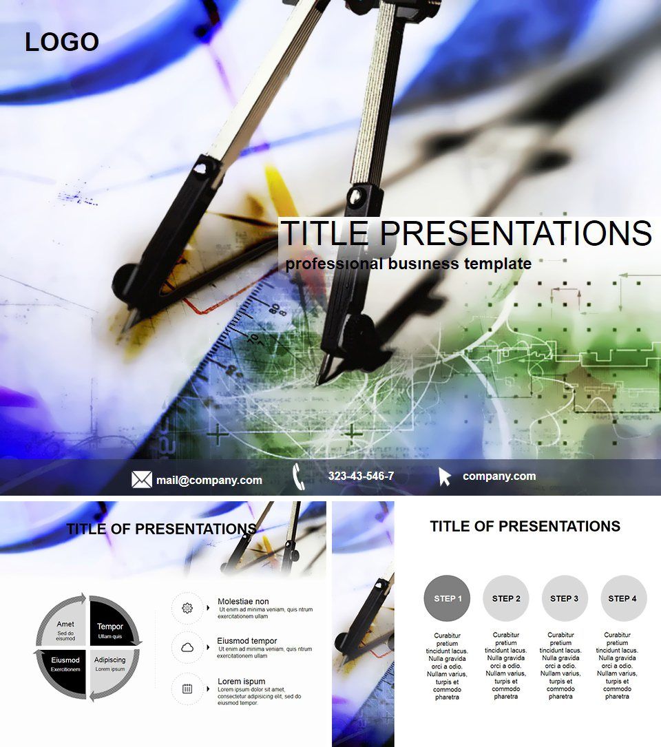 Technical Drawing Keynote Template, Themes Presentation