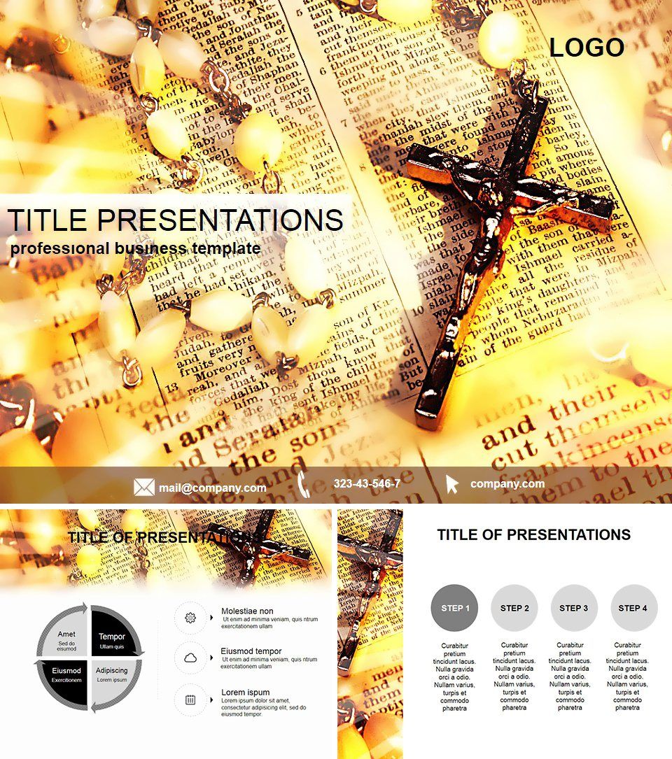 Bible and prayer Keynote Template | ImagineLayout.com