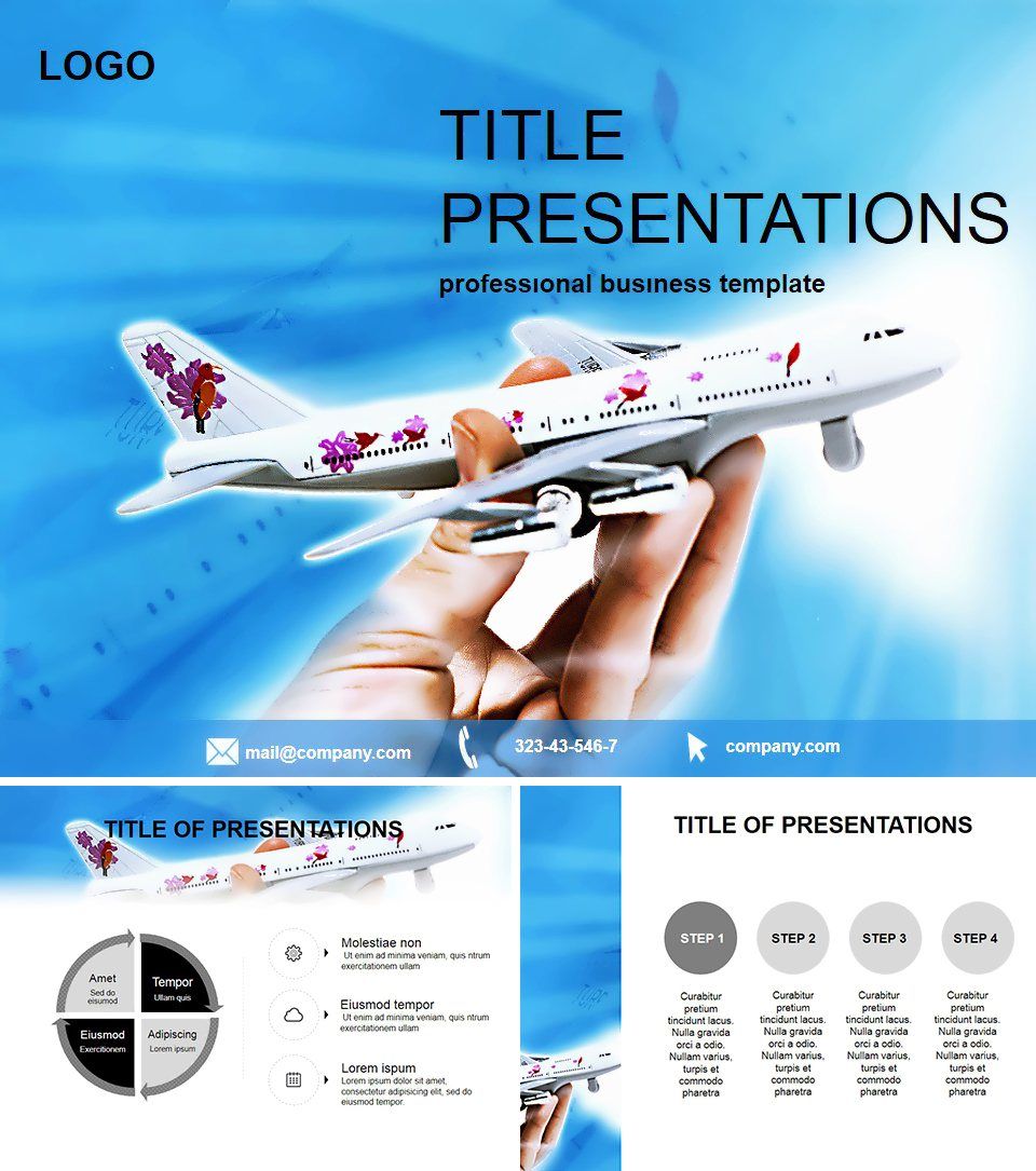 Airline Tickets Keynote Template for Travel