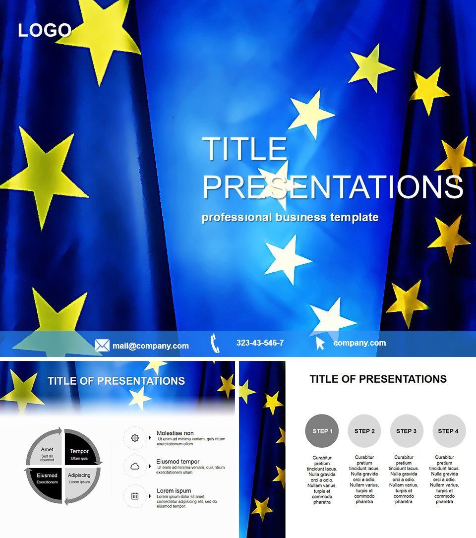 European Union Flags Keynote Template | Professional Designs