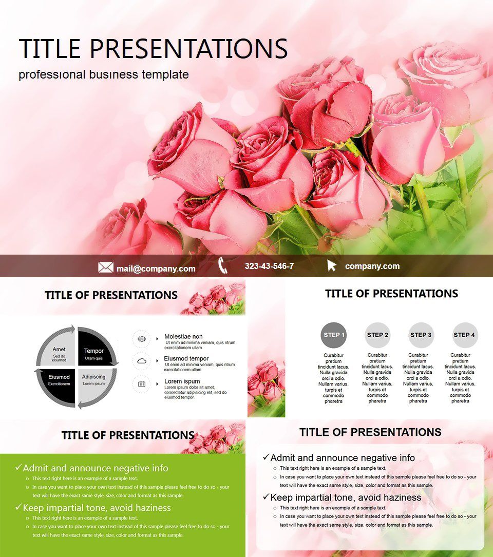 Roses Greeting Keynote Templates