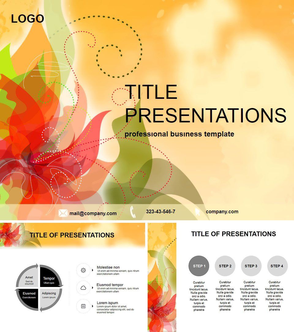 Romantic Flower Keynote theme