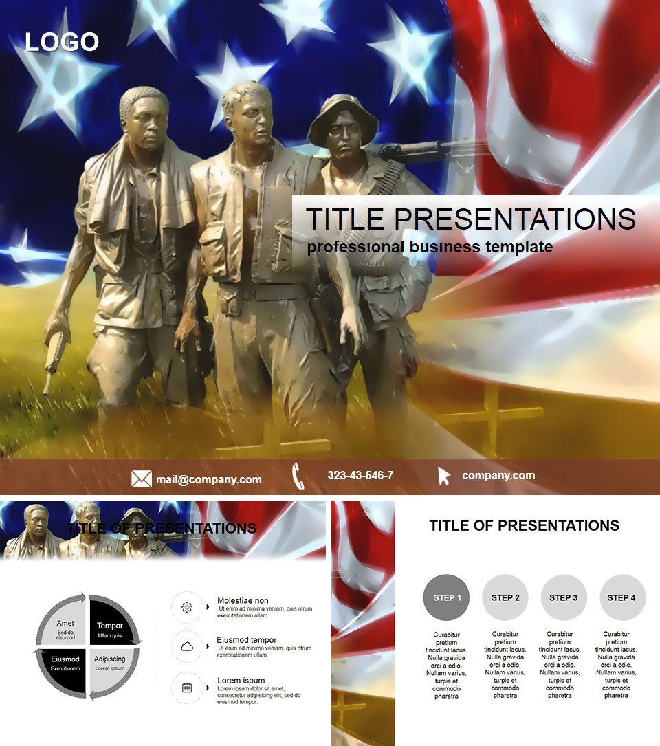 Memorial Day Keynote Template - Patriotic Presentations