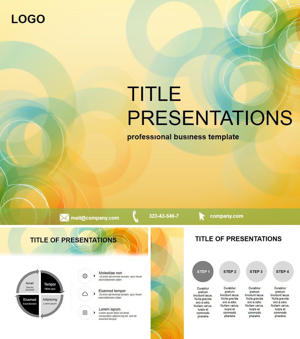 Colored Ring Keynote Themes for presentation | ImagineLayout.com