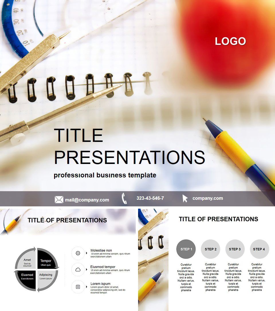Education Notebook Keynote Presentation Template