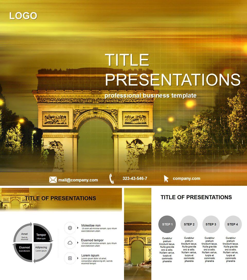 Arc de Triomphe Keynote Template - Presentation Design Download