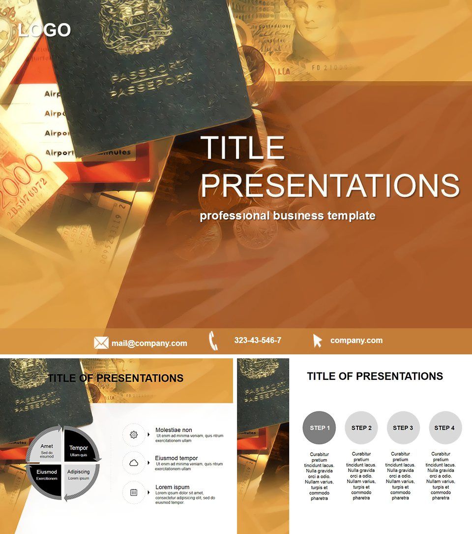 Passport and British Embassy Keynote Template Themes | Presentation Designs