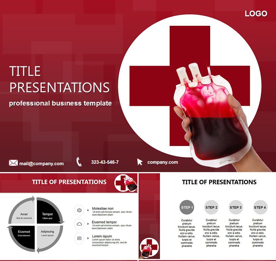 Red Cross Blood Transfusion Keynote Template