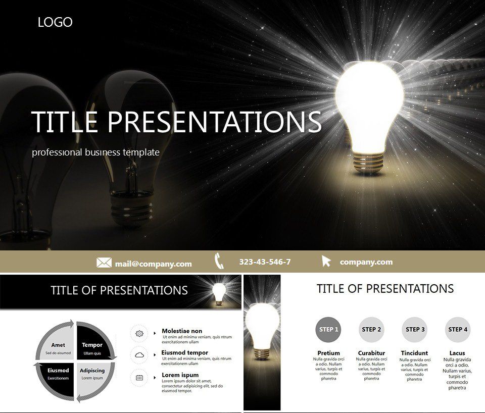 Light Bulb Idea Keynote template