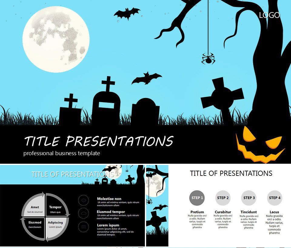 Tradition attributes and costumes for Halloween Keynote templates