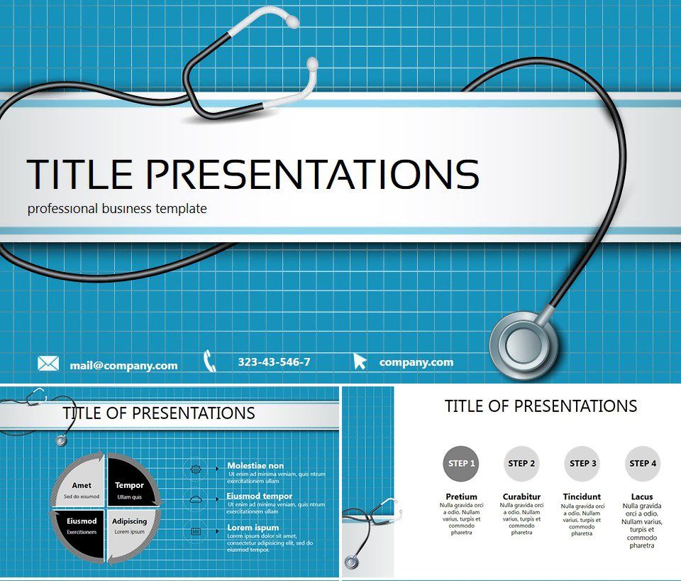 Medical Presentations with Stethoscope Keynote Presentation Template