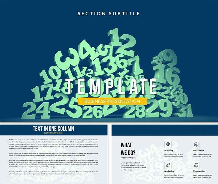 Solve Math Equations with Style Keynote Presentation Template Download
