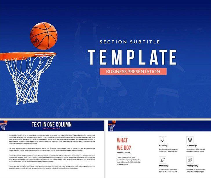 NBA basketball Keynote template Presentation