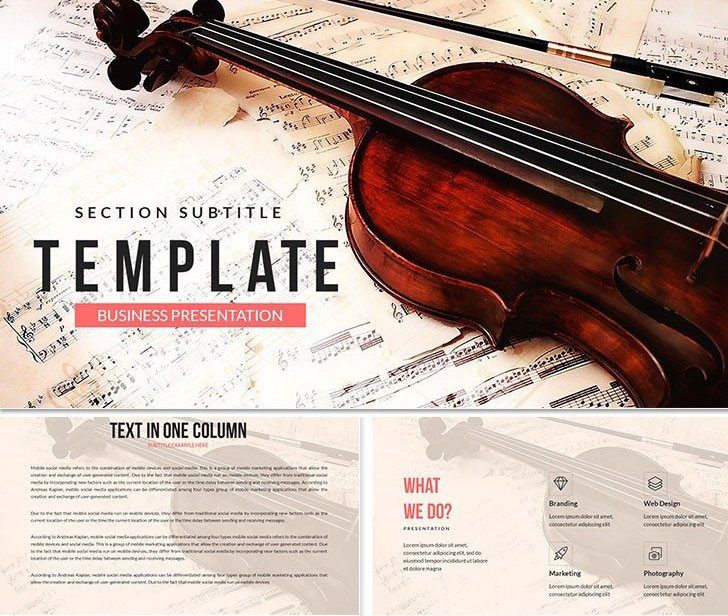 Music Lessons Keynote templates