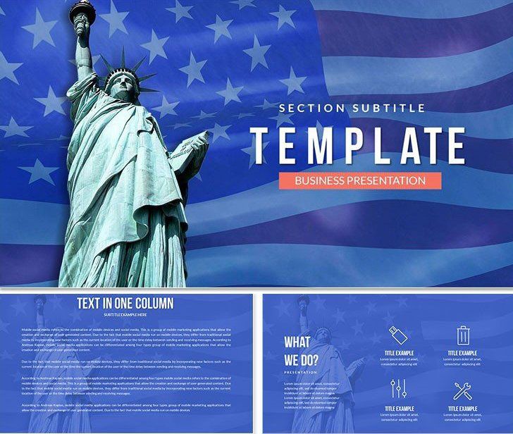 Background Symbols United States Template for Keynote Presentation