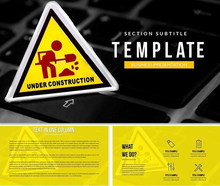 Website Under Construction Keynote Themes | Presentation Template