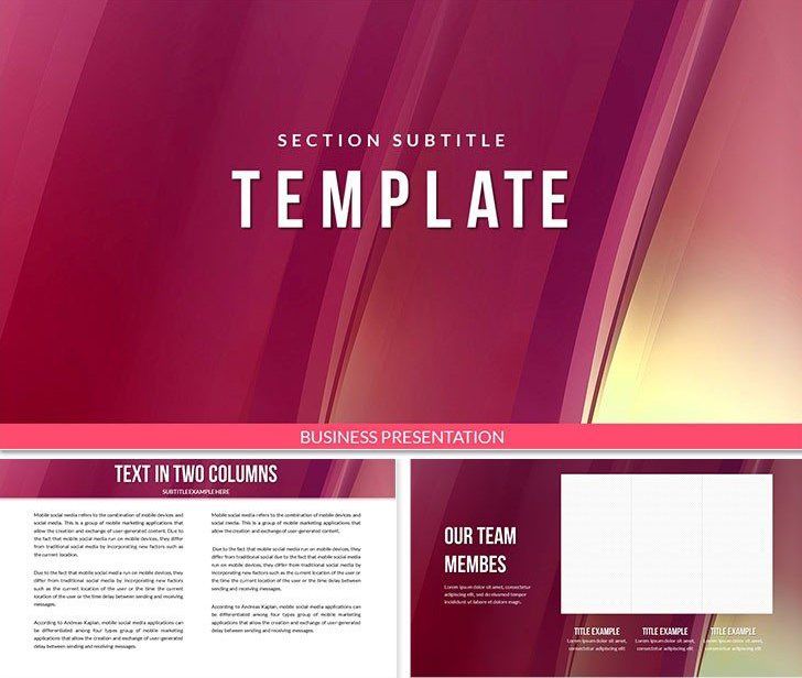 Stylish Background Keynote Template Presentation