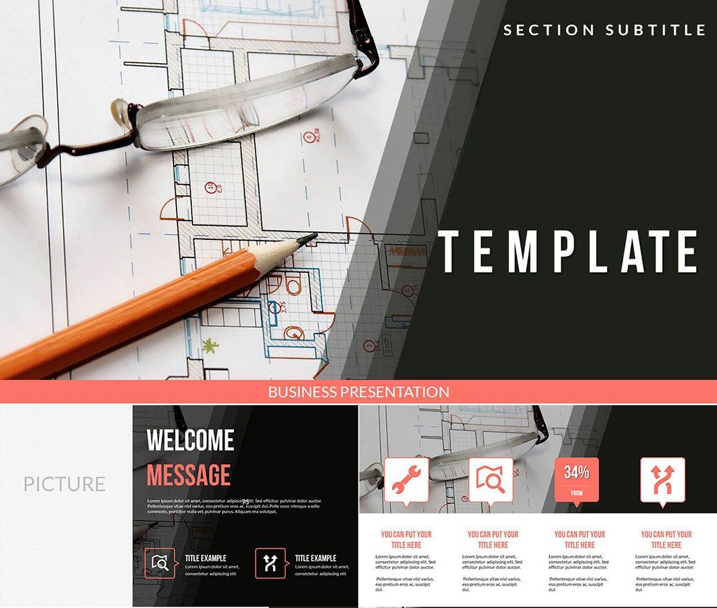 Drawing plan and House Design Keynote templates
