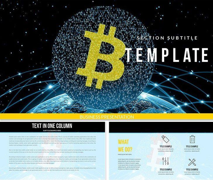 Exchange Bitcoin - Currency Keynote templates