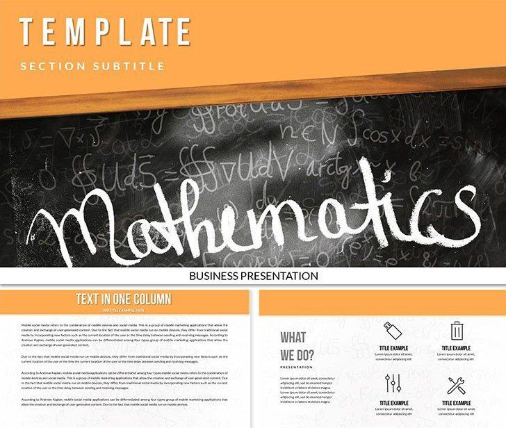 Mathematics Lessons Keynote templates