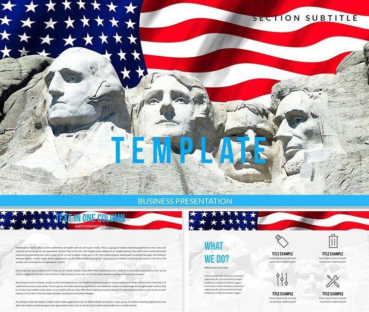 Monument Presidents USA Keynote templates