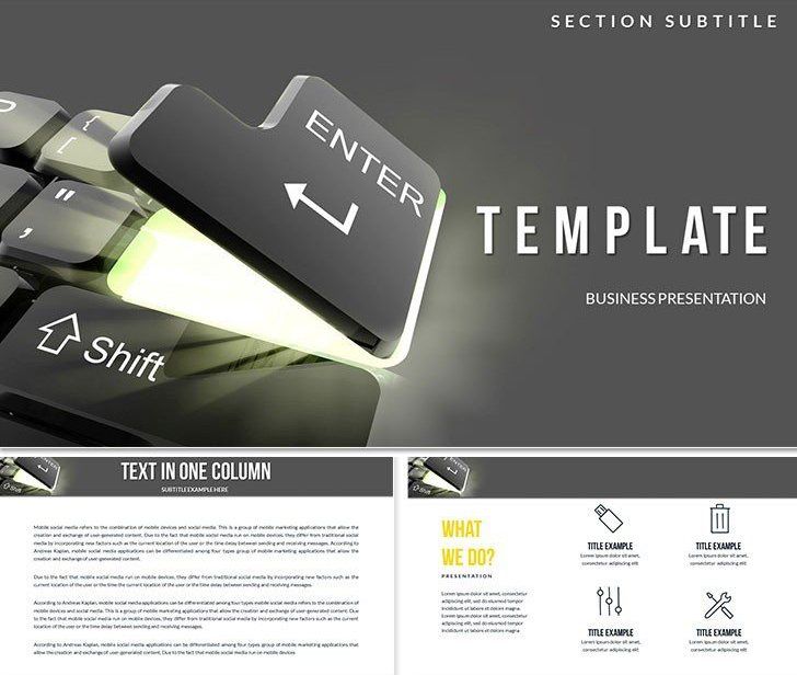Keyboard Enter Keynote templates - Themes