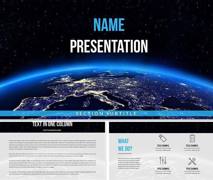 Planet Earth Orbit Keynote Themes - Presentation Template