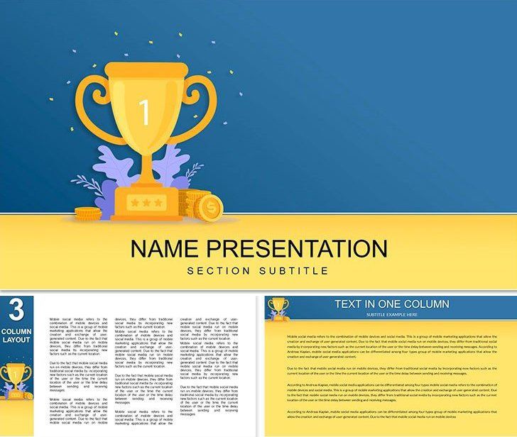 Winner Cup First Place Keynote Template Background