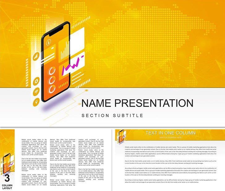 Mobile App Development Keynote Template for Presentation