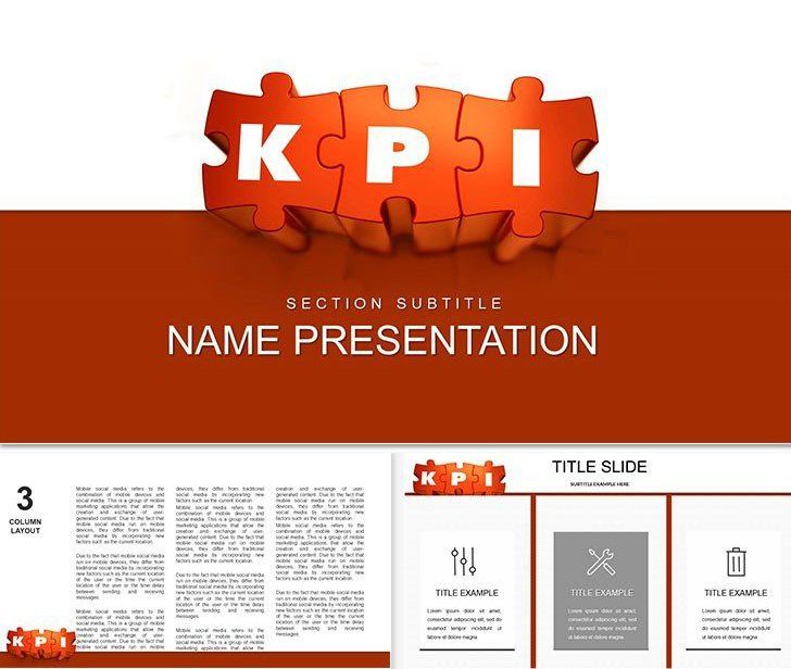 KPI (Key Performance Indicators) Keynote template - Themes