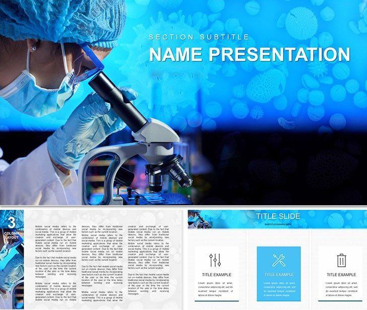 Microscope: Observation of Viruses, Bacteria, and Fungi Keynote template