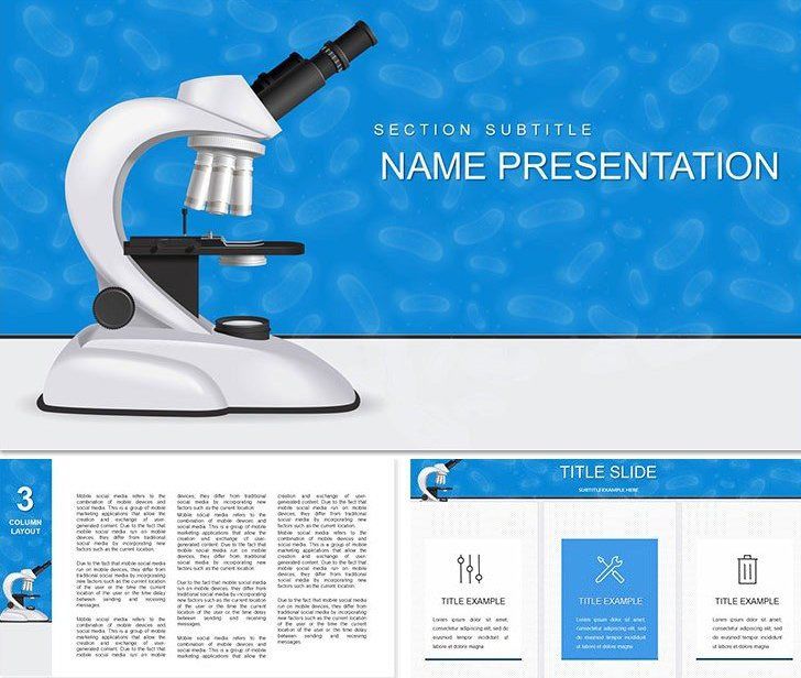 Professional Laboratory Microscopes Keynote template | ImagineLayout.com