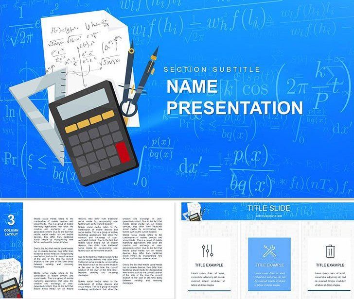 Math Practical Algebra Lessons Keynote Template for Classes