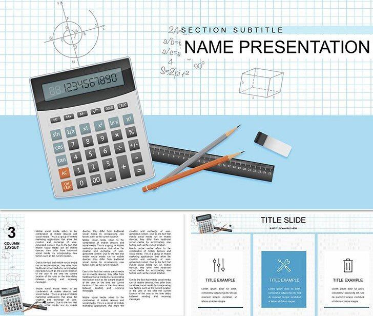Math Problem Solver Keynote Template for Solutions