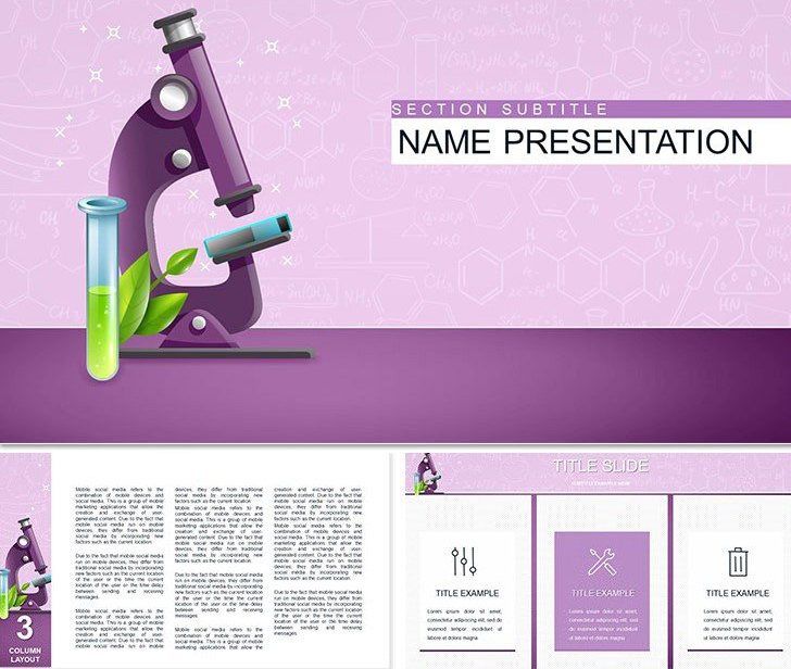 Lab Biological Microscopes Keynote Template